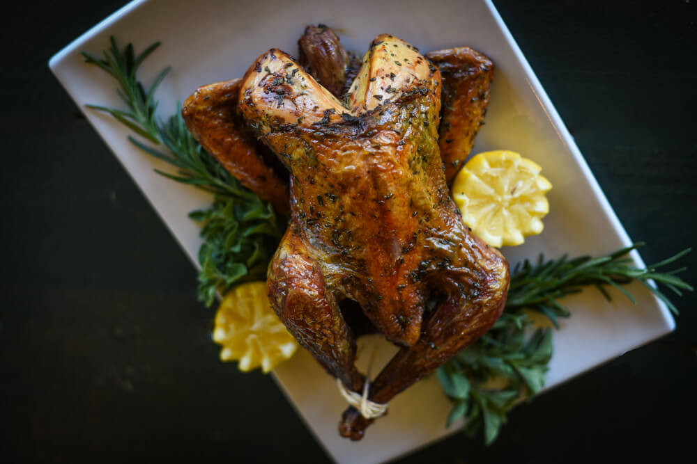 Slow-Roasted Whole Guinea Hen